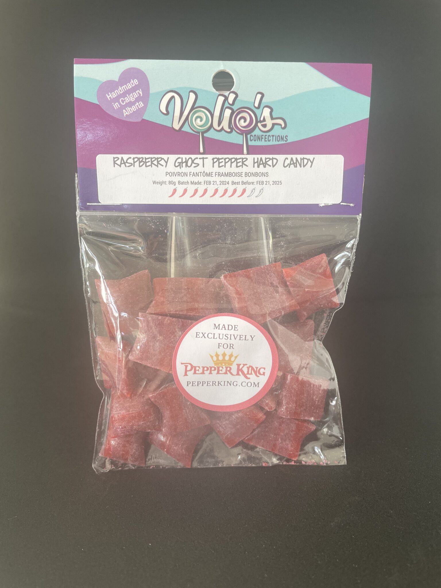 Raspberry Ghost Pepper Hard Candy - PepperKing